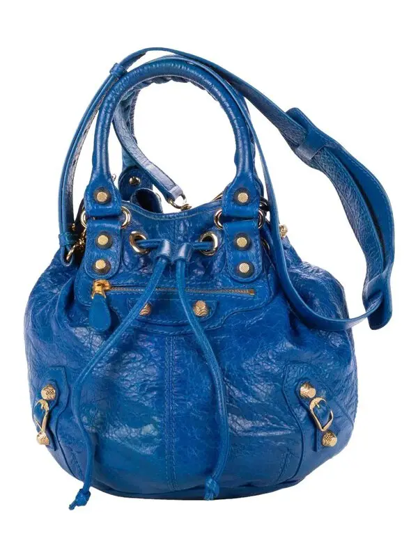 Balenciaga Pompon Shoulder Bag - Blue