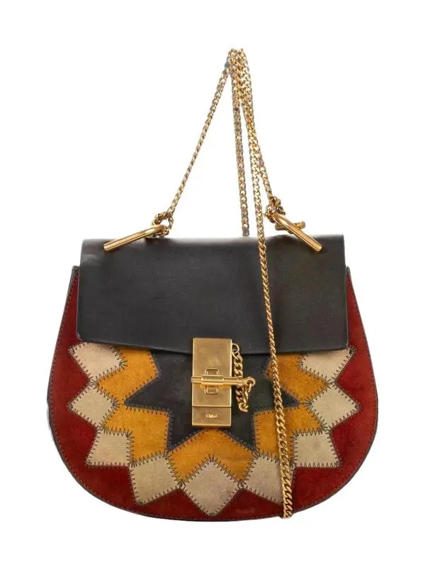 Chloé Small Drew Patchwork Shoulder Bag - Black