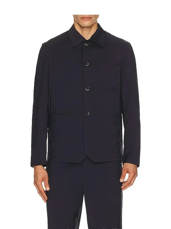 Barena Venezia Overshirt Visal Tropical - Navy