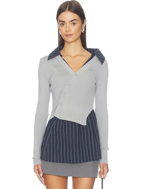 MARRKNULL Dislocation Two-piece Top - Grey