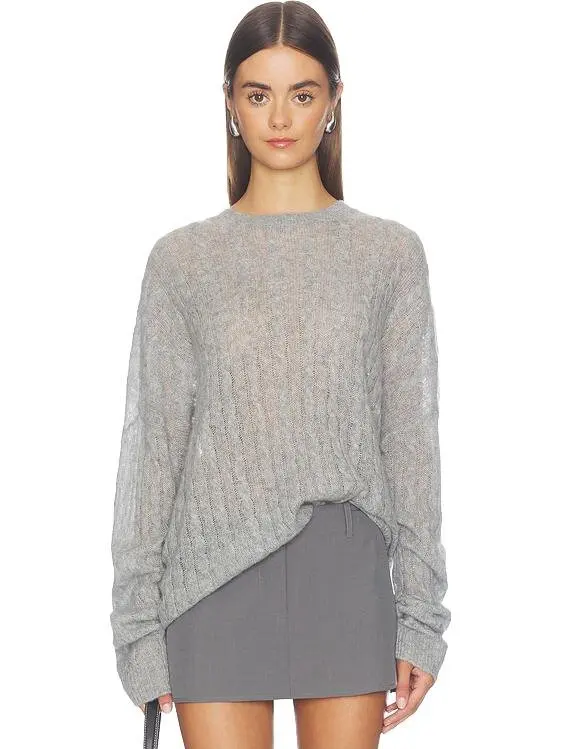 LISA YANG Amabel Sweater In Grey - Cloudy