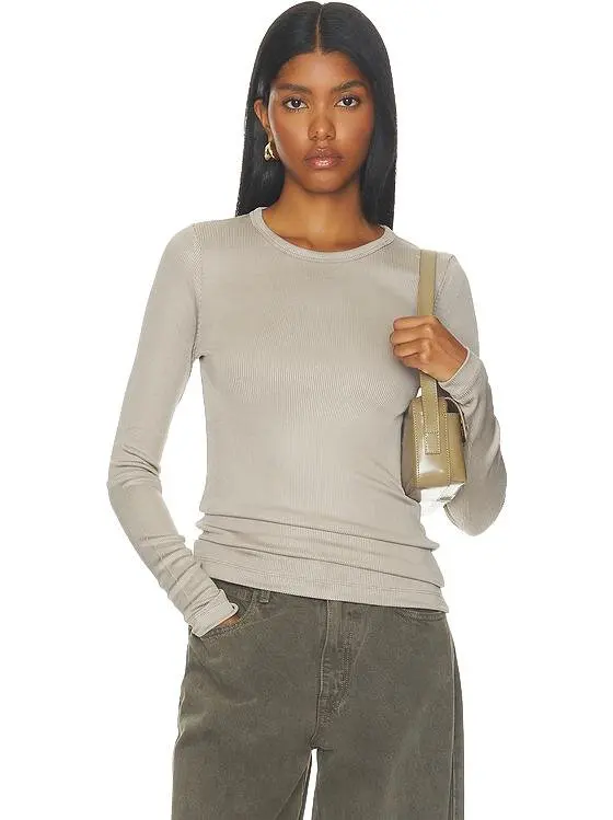 AGOLDE Delphi Slim Tee - Taupe