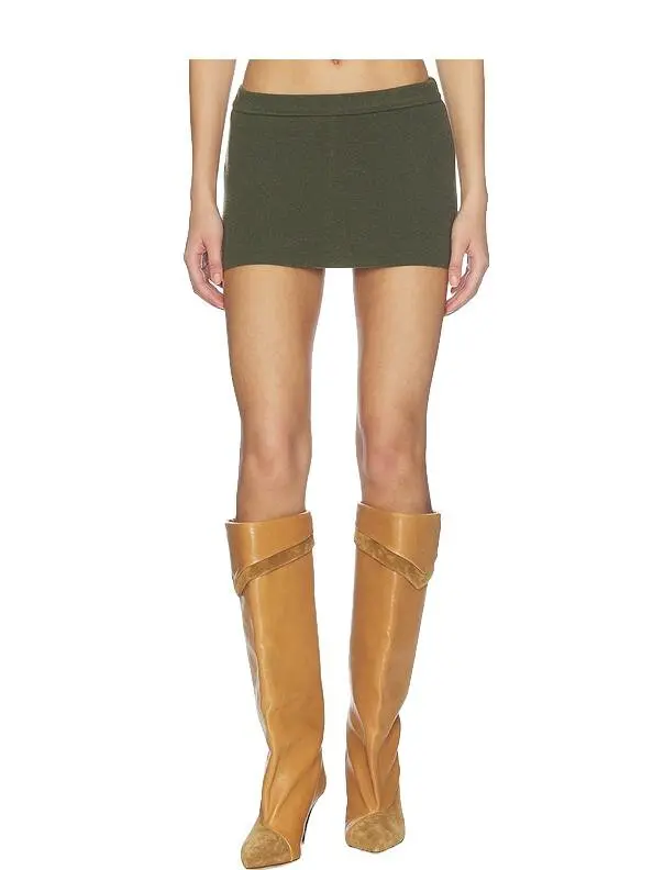 Frankies Bikinis Marialla Cloud Knit Skort In Green - Alpine
