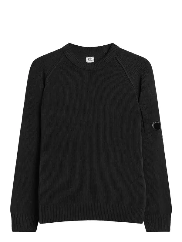 C.P. COMPANY Chenille Knit Lens Jumper - Total Eclipse