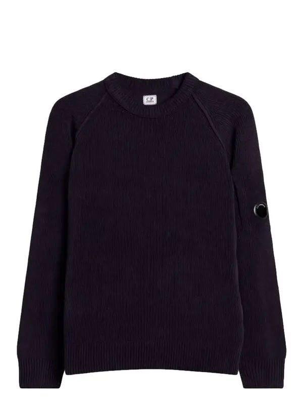 C.P. COMPANY Chenille Knit Lens Jumper - Total Eclipse