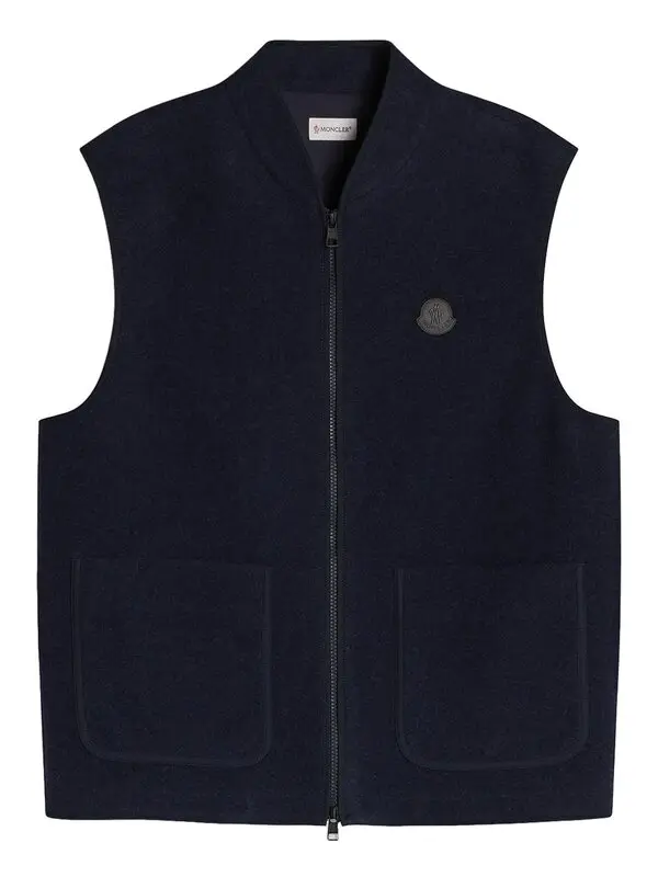 Moncler Wool Gilet - Navy