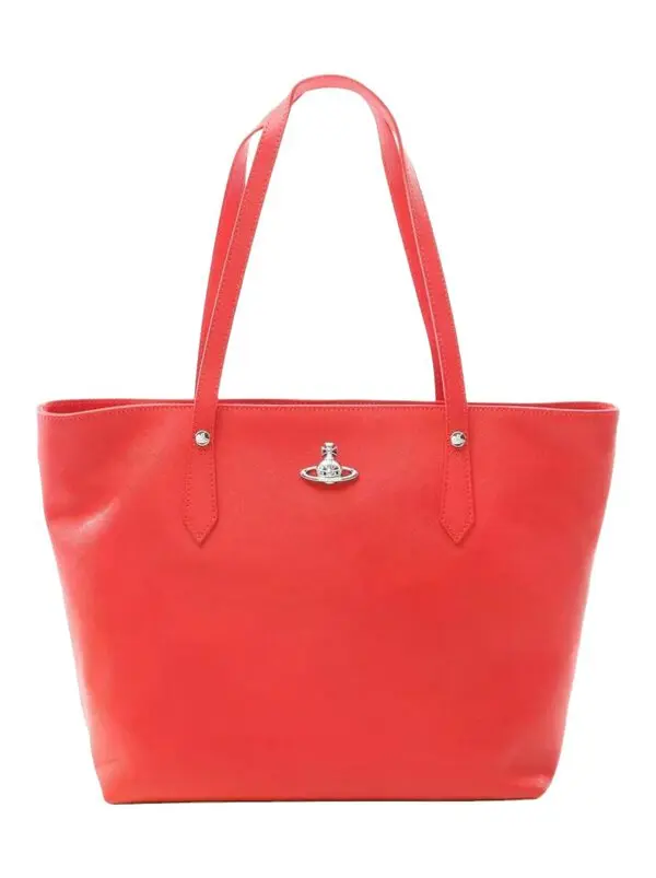 VIVIENNE WESTWOOD Orb Leather Tote Bag - Red