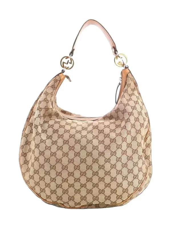 Gucci Twins Gg Canvas Large Hobo Bag - Brown