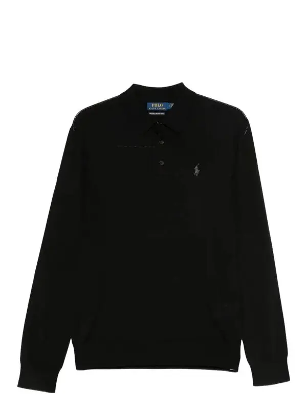 Polo Ralph Lauren Polo Pony Embroidered Polo Shirt - Black