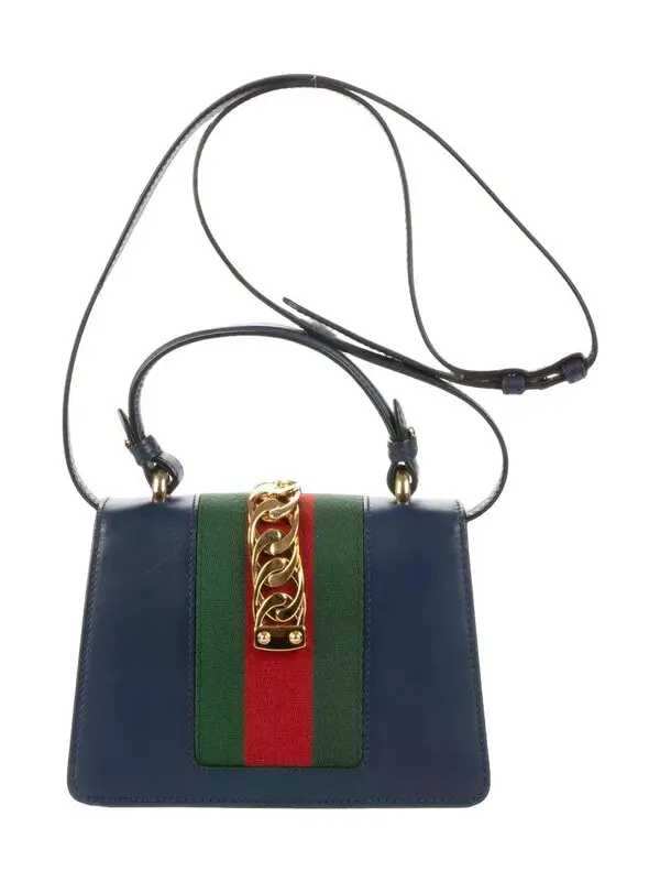 Gucci Mini Sylvie Chain Shoulder Bag - Blue