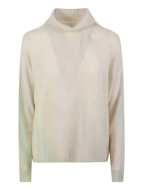 EDOARDO GALLORINI Ribbed-trim Cashmere Sweater - Neutrals