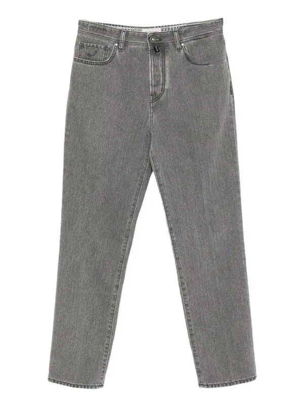 JACOB COHЁN Herringbone-pattern Jeans - Grey