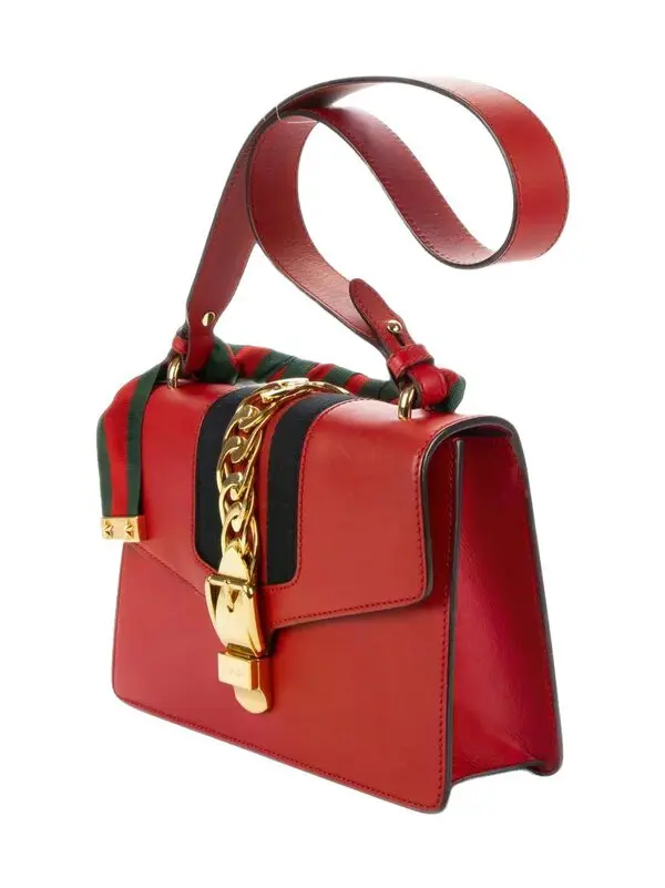 Gucci Small Sylvie Chain Shoulder Bag - Red