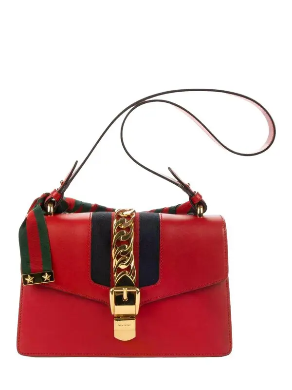 Gucci Small Sylvie Chain Shoulder Bag - Red