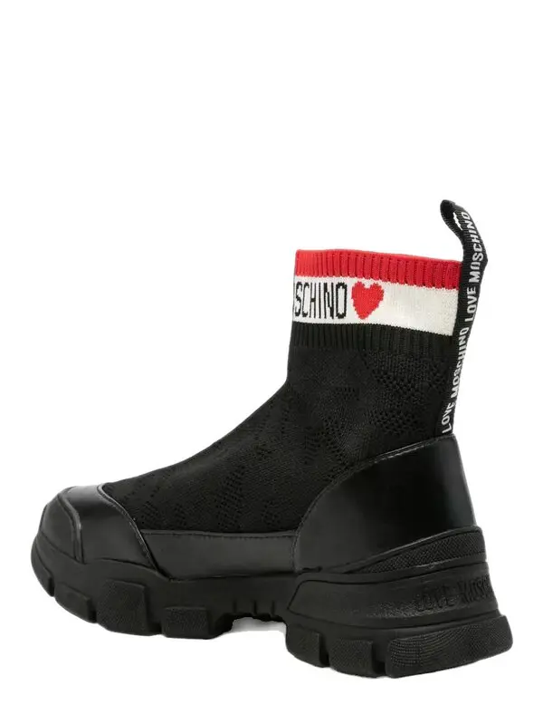Moschino 2000s Logo-detail Boots - Black