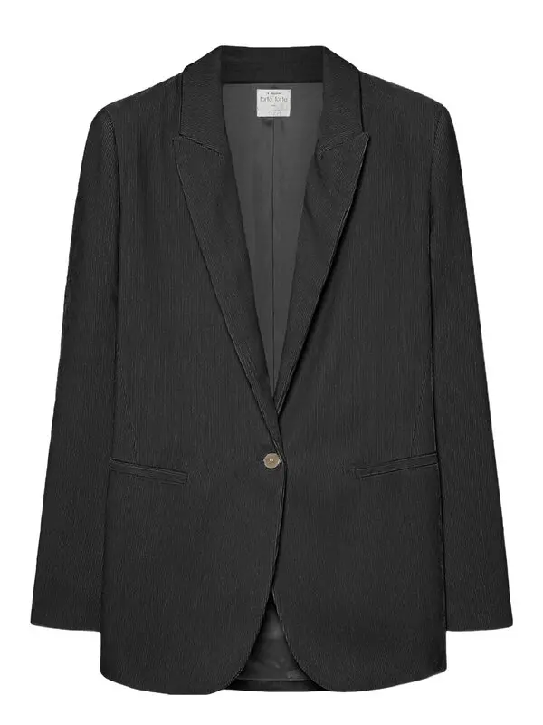 FORTE_FORTE Pinwale Corduroy Blazer Nero - Black