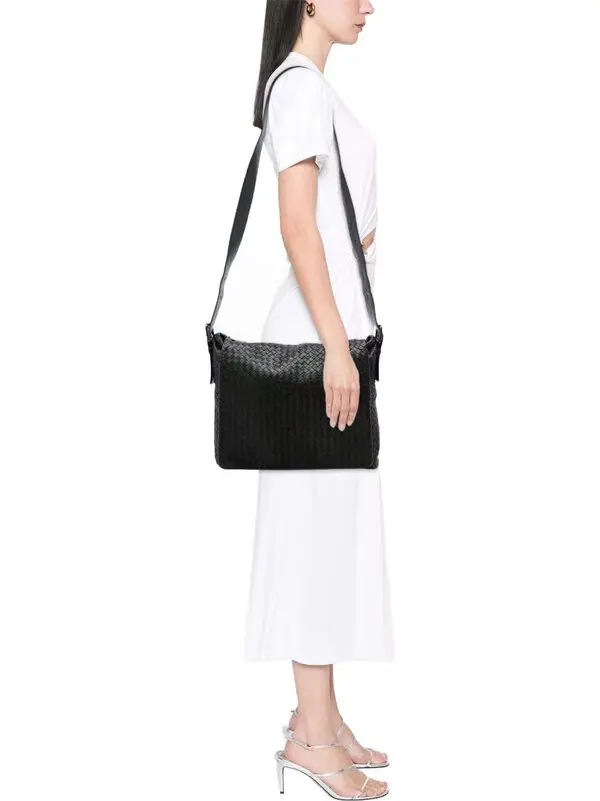 Bottega Veneta 2012-2026 Nappa Intrecciato Flap Crossbody Bag - Brown