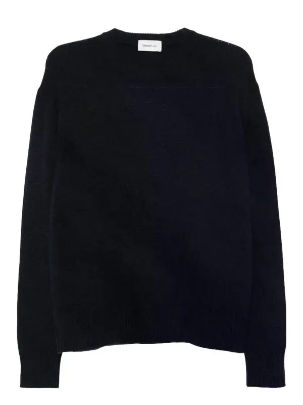 DIANA STUDIO Crew-neck Ribbed-trim Sweater - Blue