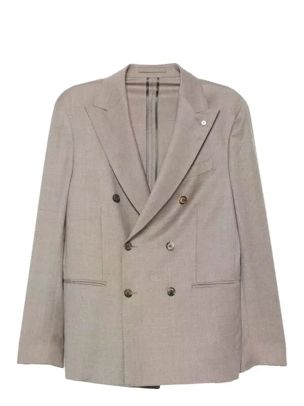 LUIGI BIANCHI MANTOVA Double-breasted Suit - Neutrals