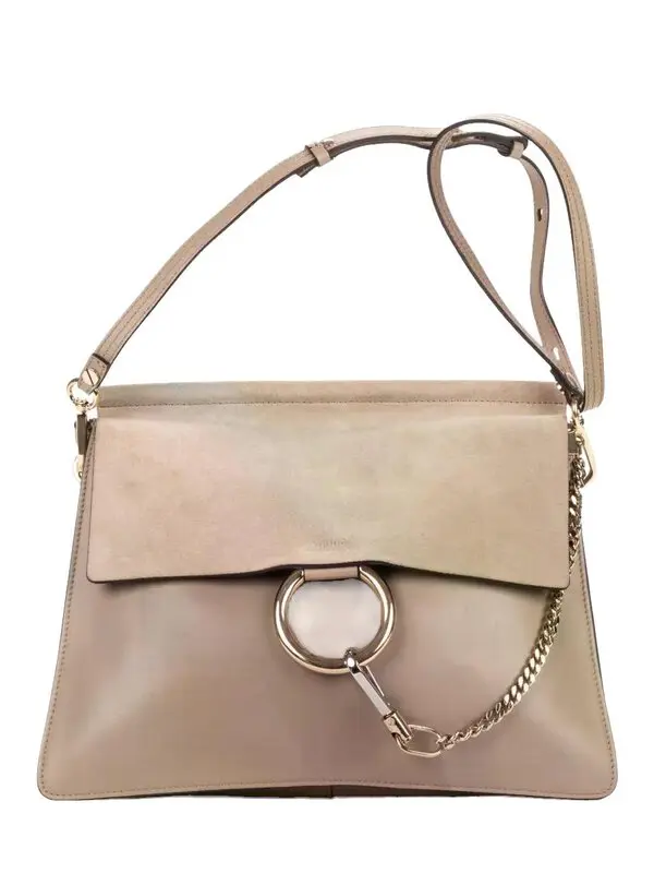 Chloé Medium Faye Leather Shoulder Bag - Grey
