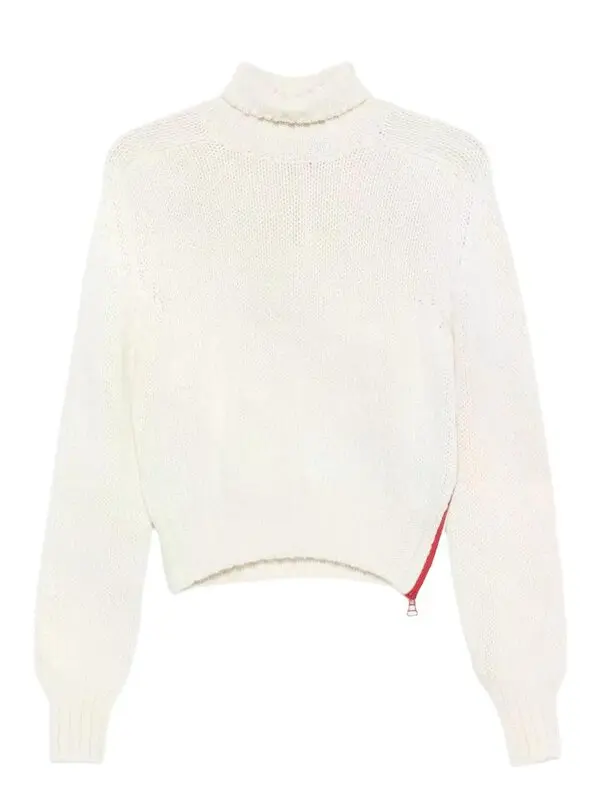 Dolce & Gabbana 2000s Side-zip Roll-neck Sweater - Neutrals