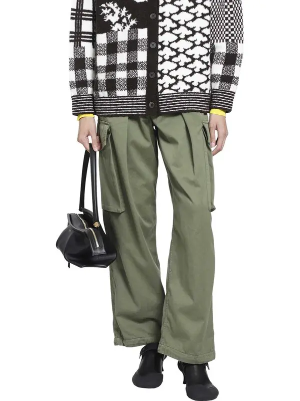 Loewe Cotton Cargo Trousers - Green
