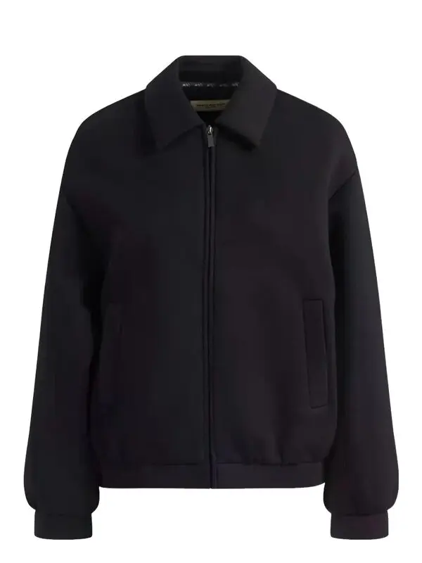 Max Mara Scuba Jersey Bomber Jacket - Black