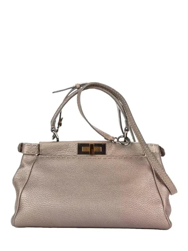 Fendi Medium Peekaboo Selleria Tote Bag - Grey