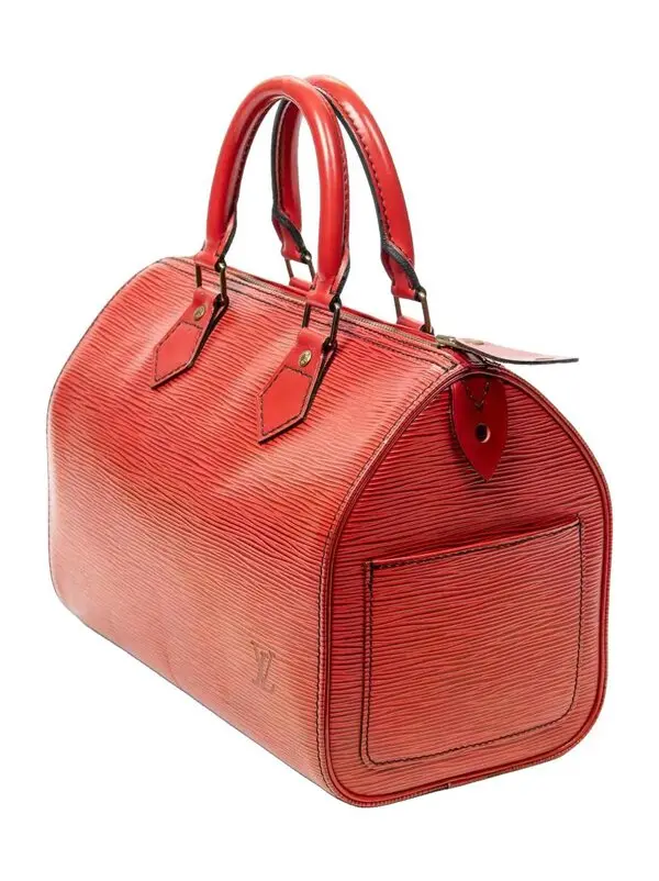 LOUIS VUITTON Speedy Epi Leather Tote Bag - Red
