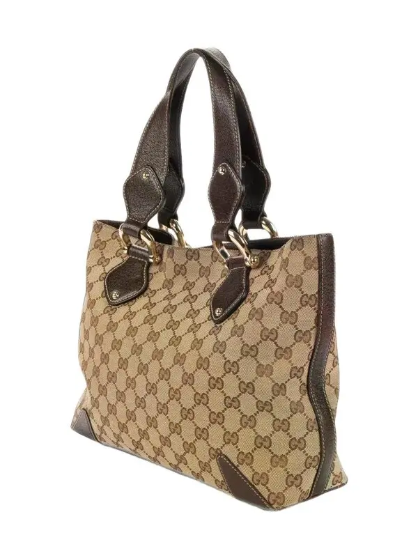 Gucci Icon Bit Leather-trim Tote Bag - Neutrals