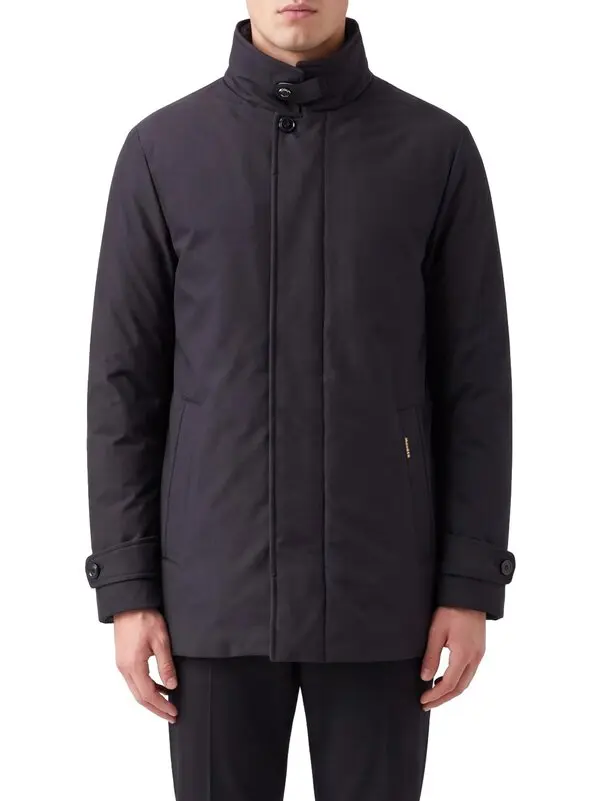 MOORER Water-repellent Knee-length Parka With Goose Down Padding - Black