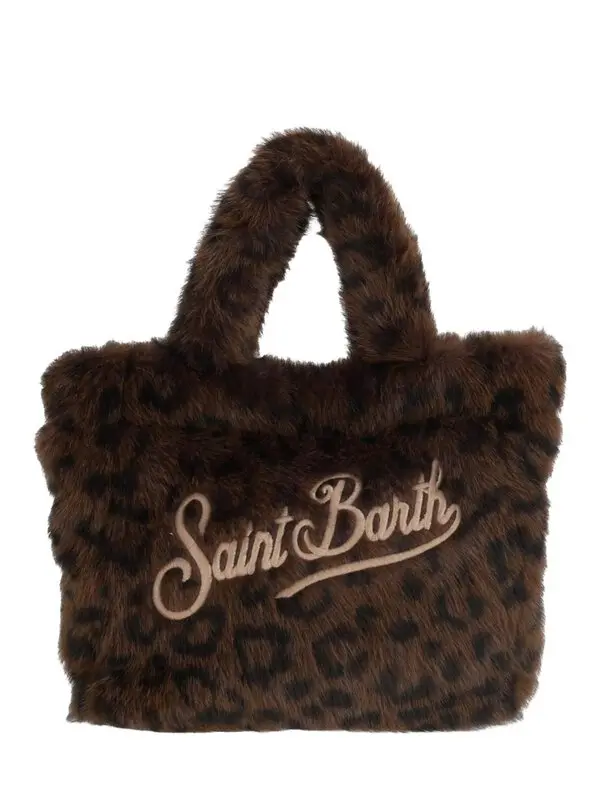 MC2 SAINT BARTH Vanity Mini Handbag In Faux Fur With Embroidered Logo - Fa01