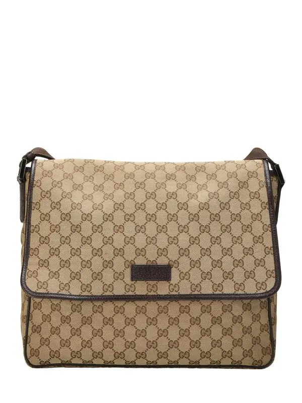 Gucci Original Gg Flap Messenger - Brown
