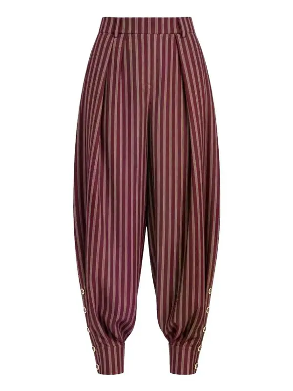 Retrofete Velora Pinstripe-print Trousers - Red
