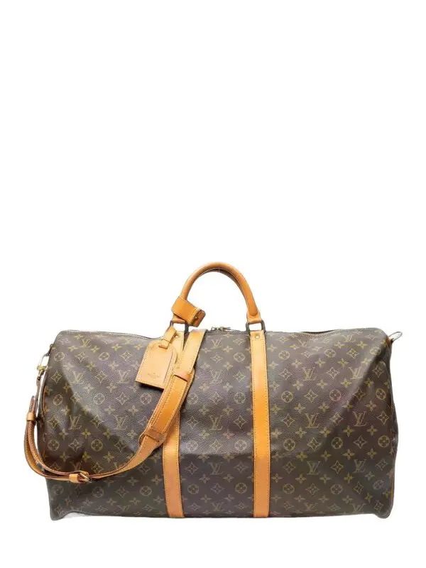 LOUIS VUITTON Keepall Bandoulière Duffle Bag - Brown