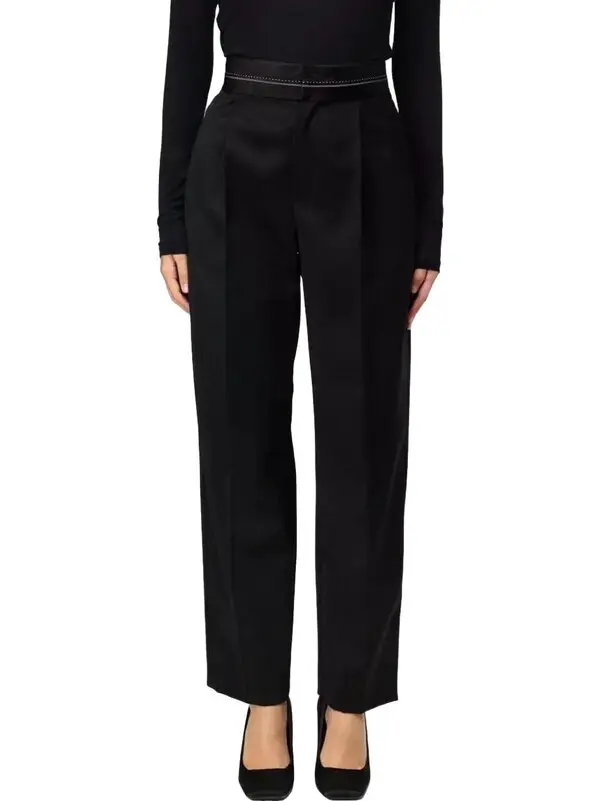 TELA Pleated Tailored Trousers - Black