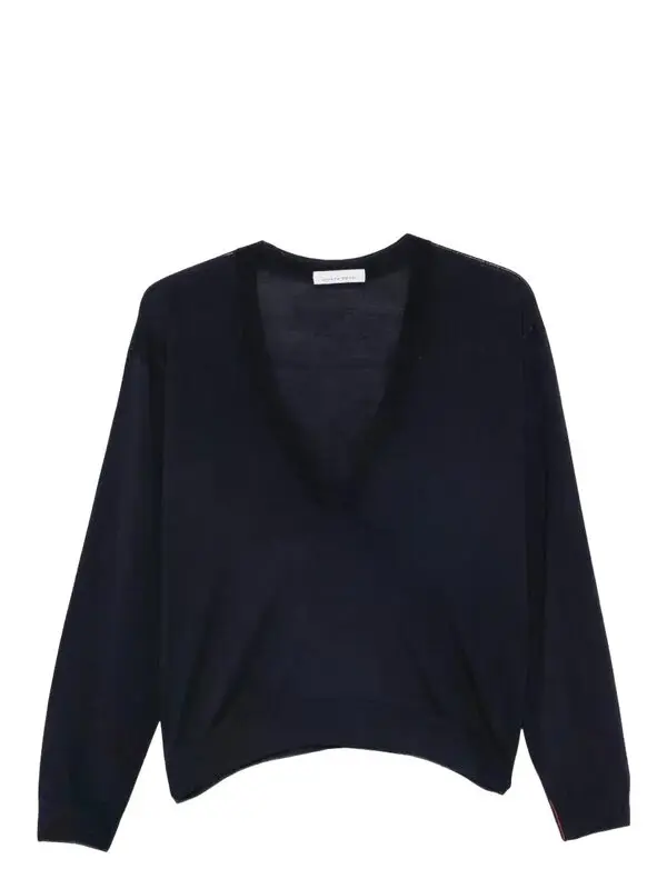 Liviana Conti V-neck Sweater - Blue