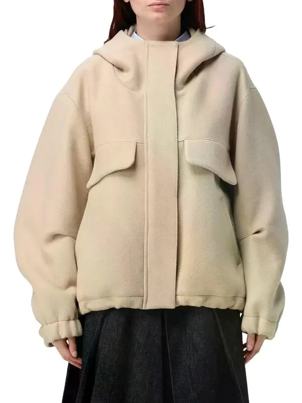TELA Hooded Oversized Jacket - Neutrals