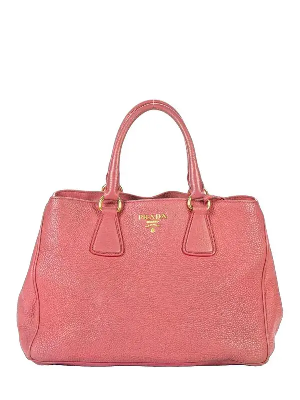 Prada Vitello Daino Leather Tote Bag - Pink