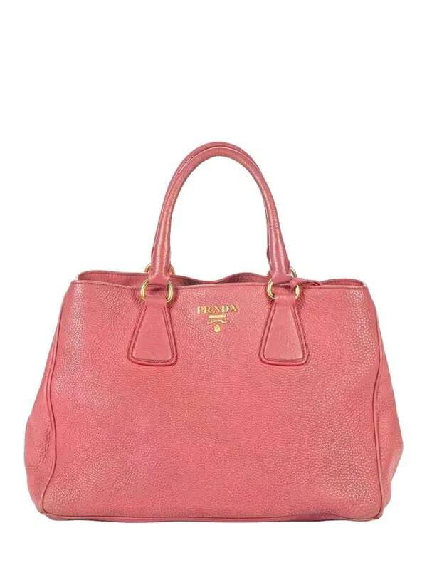 Prada Vitello Daino Leather Tote Bag - Pink