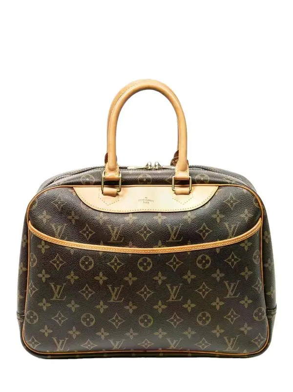LOUIS VUITTON 2003 Deauville Monogram Tote Bag - Brown/ Tan
