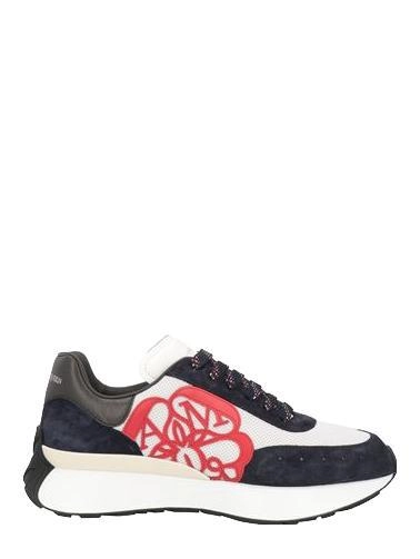 Alexander McQueen Sneakers Size Soft Leather, Textile Fibers - Blue