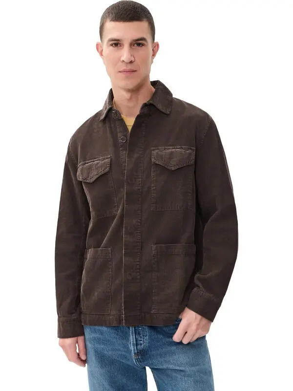 ALEX MILL Fine Wale Corduroy Work Jacket - Mole