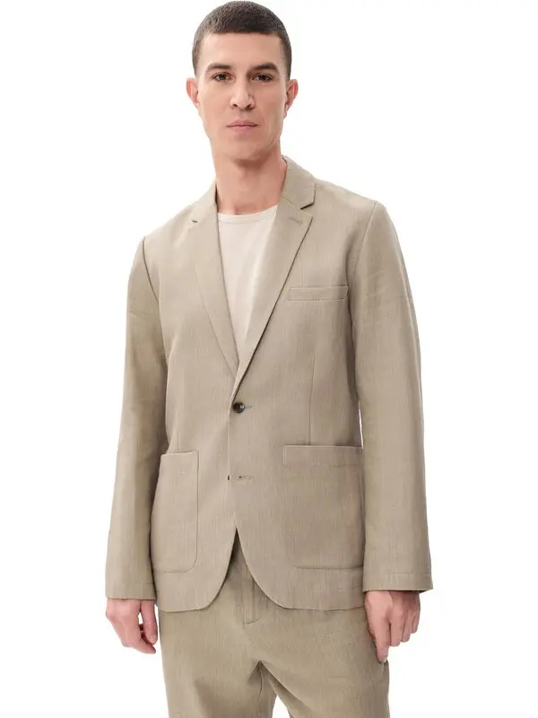 Rails Bond Linen Blazer - Walnut