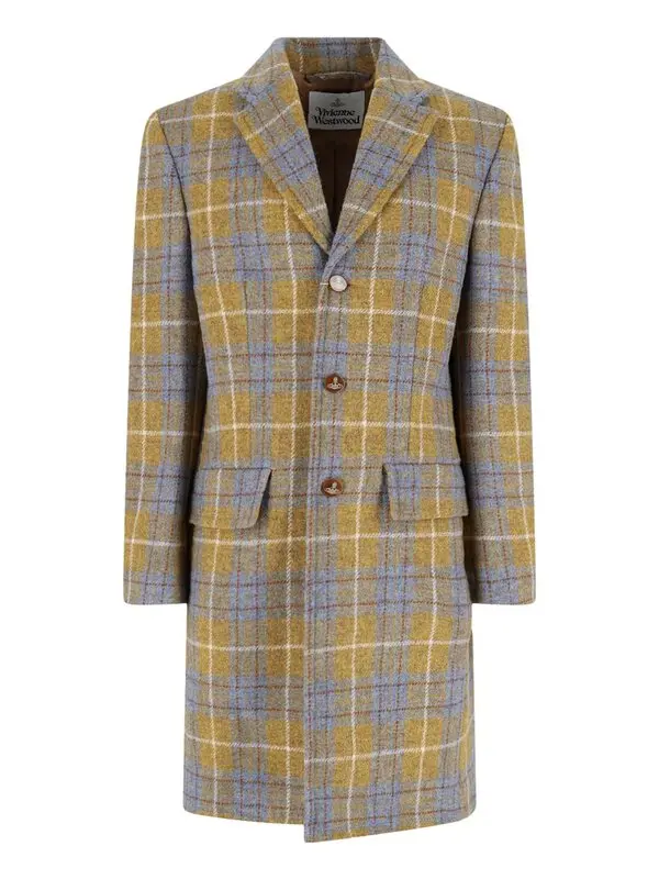 VIVIENNE WESTWOOD Single-breasted Coat “huddersfield - Multi