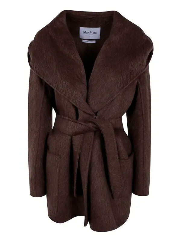 Max Mara Hooded Caban Jacket "mxs Golf - Gray