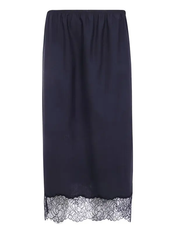 SEMICOUTURE Skirt With Lace Trim "becka - Black