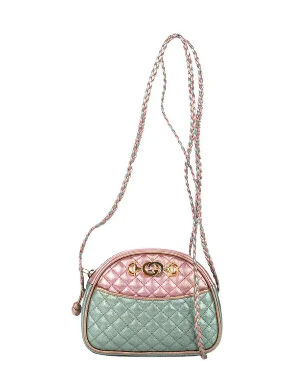 Gucci Trapuntata Quilted Shoulder Bag - Green