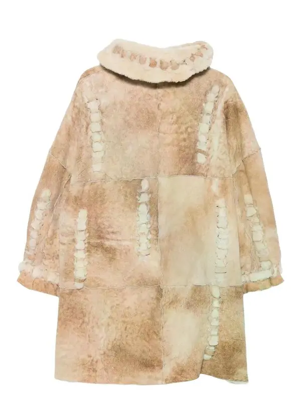 A.N.G.E.L.O. VINTAGE CULT 1980s Shearling Hooded Coat - Neutrals