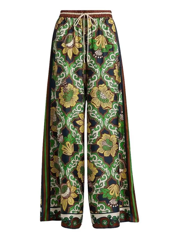 ALEMAIS Liana Silk Palazzo Pants - Multi